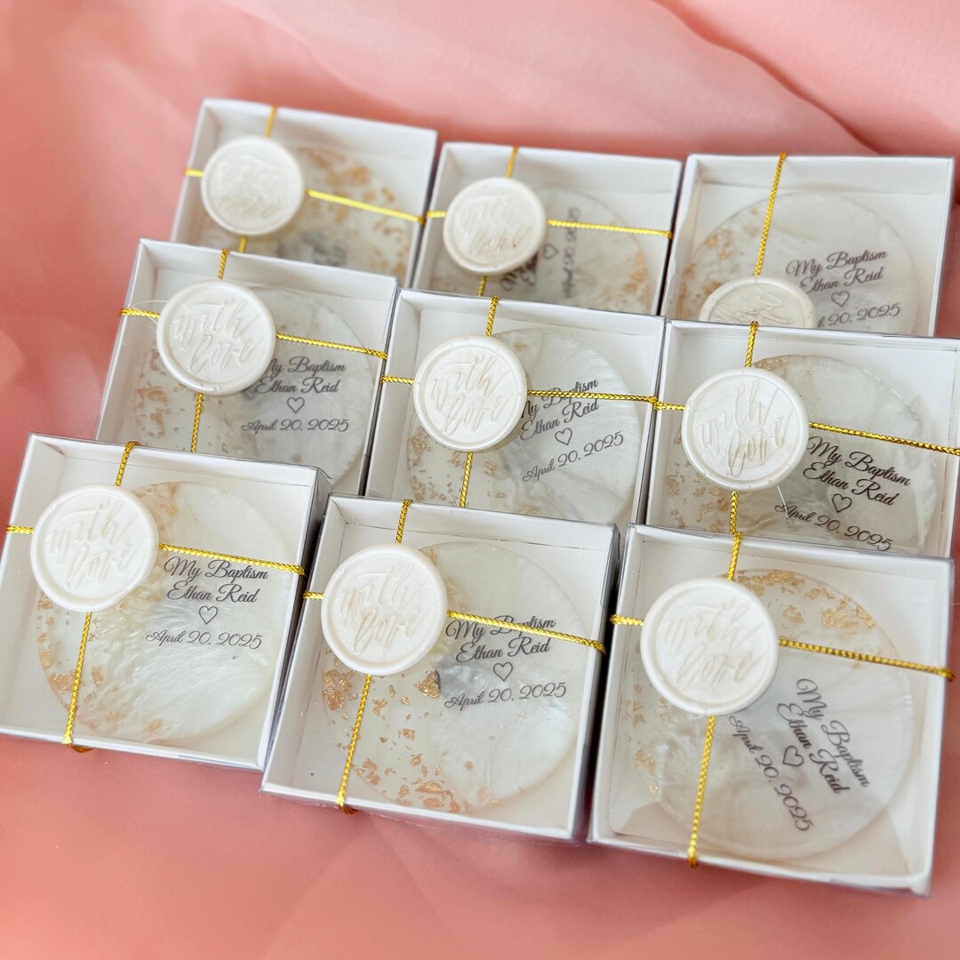 Resin Favors, Wedding Favors for Guests, Epoxy Favors Engagement, Seal ...