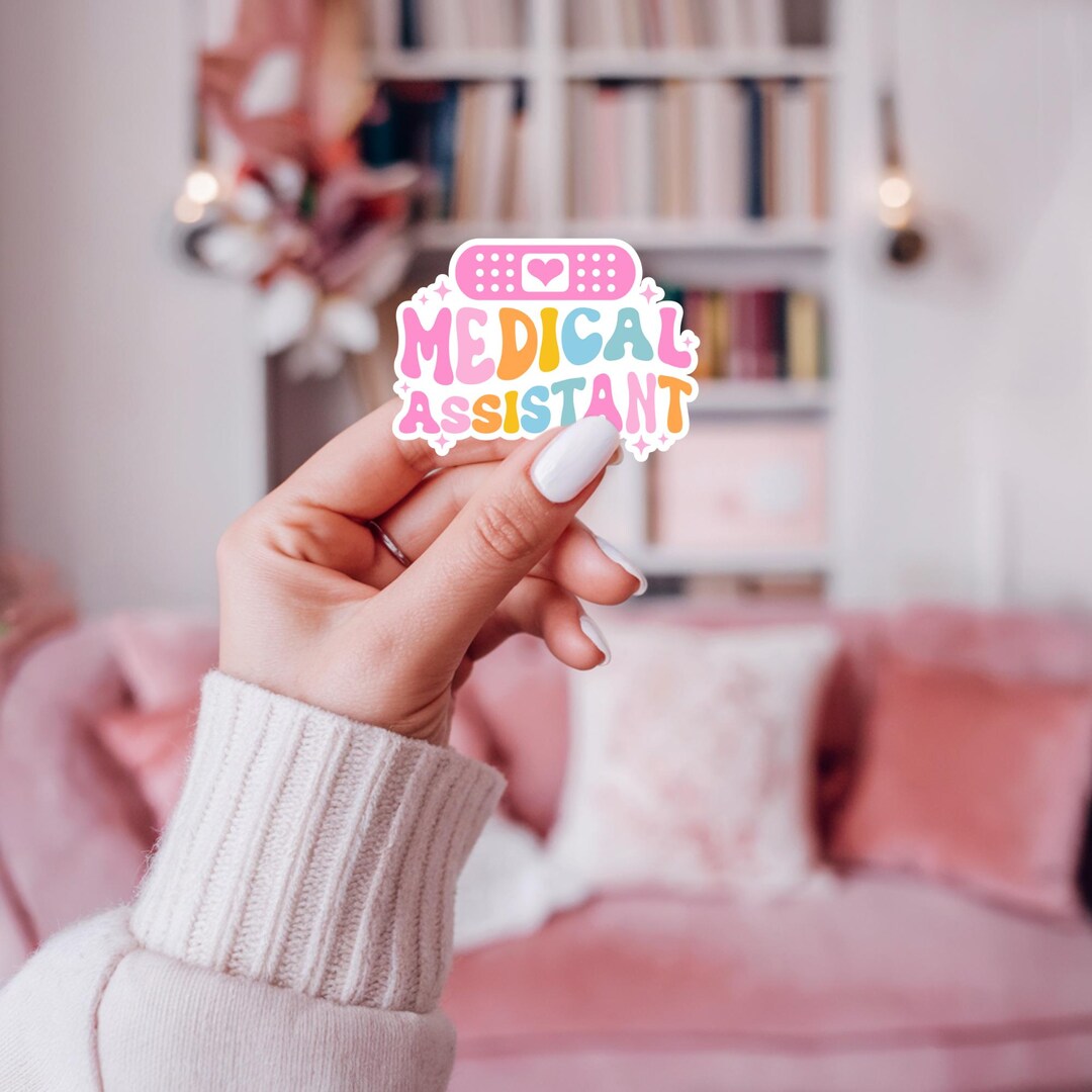 Adorable Pastel Medical Assistant Vinyl Sticker - Healthcare Worker ...