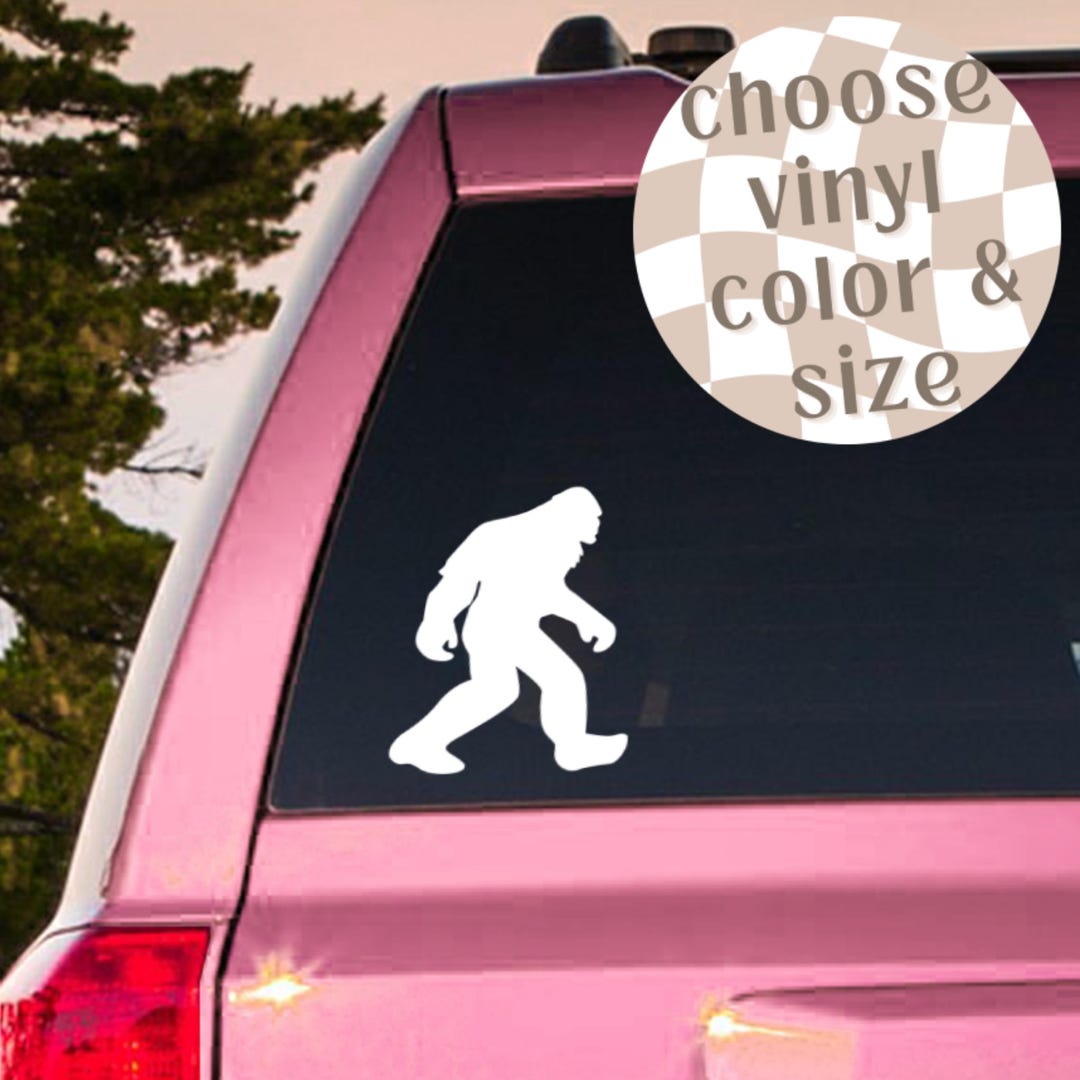 Bigfoot Vinyl Decal Classic Sasquatch Silhouette Sticker Outdoor, Car ...