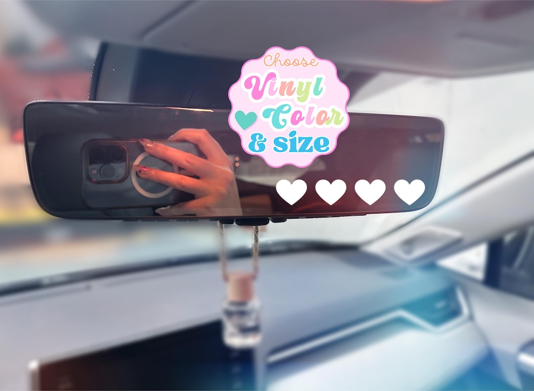 Heart Vinyl Car Decal | Custom Size & Color | Kawaii Car Accessories ...