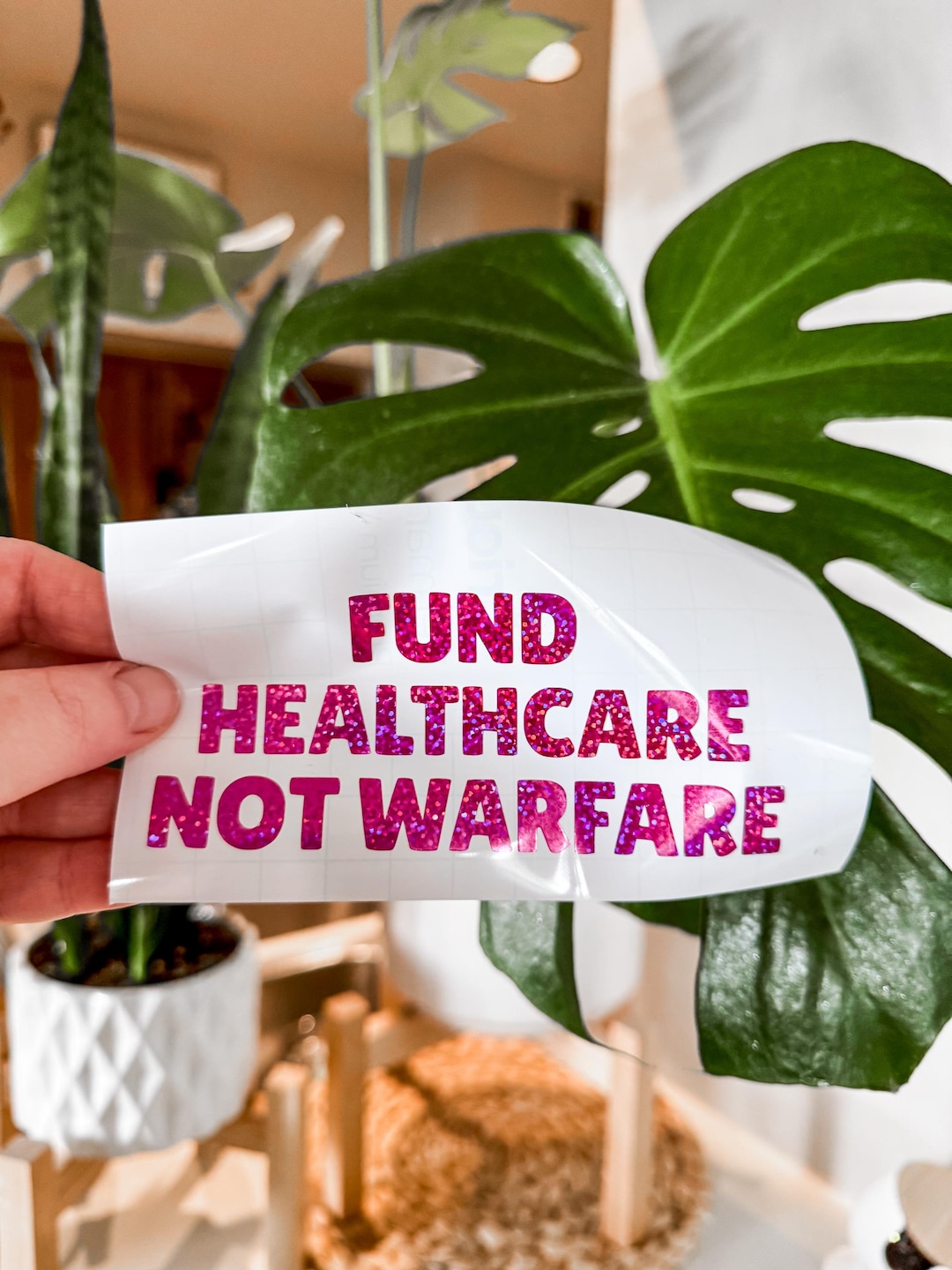 Fund Healthcare Not Warfare Car Decal: Anti-war Vinyl Sticker for ...