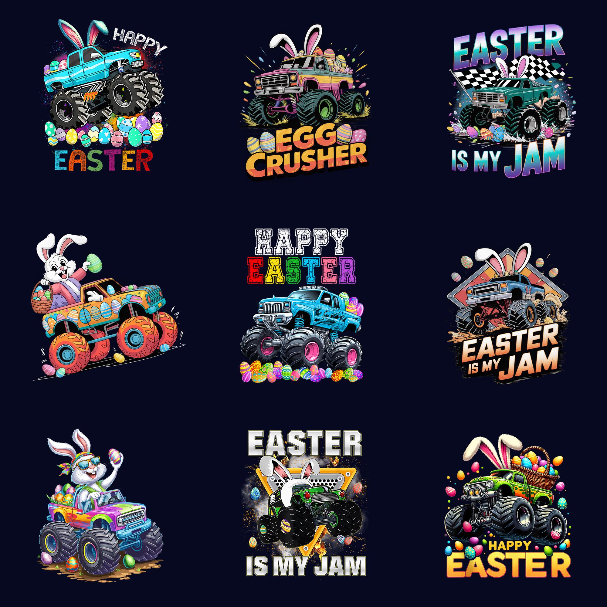 Easter is My Jam Png, Bunny Monster Truck Png, Easter Monster Truck Png ...