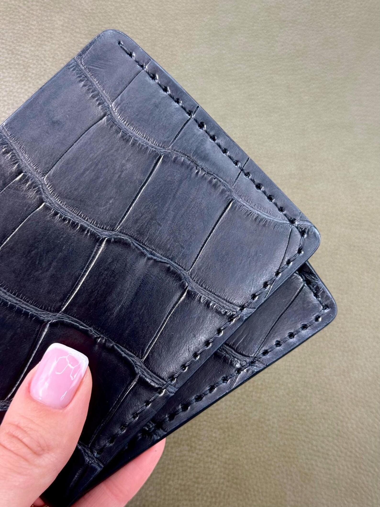 Genuine Crocodile Leather Bifold Wallet for Men Luxury Exotic Leather ...