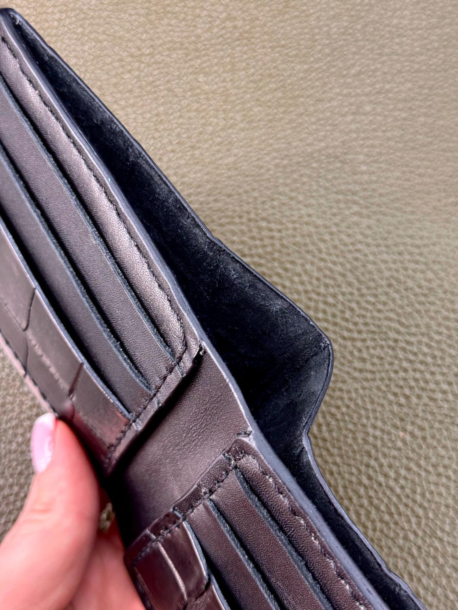 Genuine Crocodile Leather Bifold Wallet for Men Luxury Exotic Leather ...