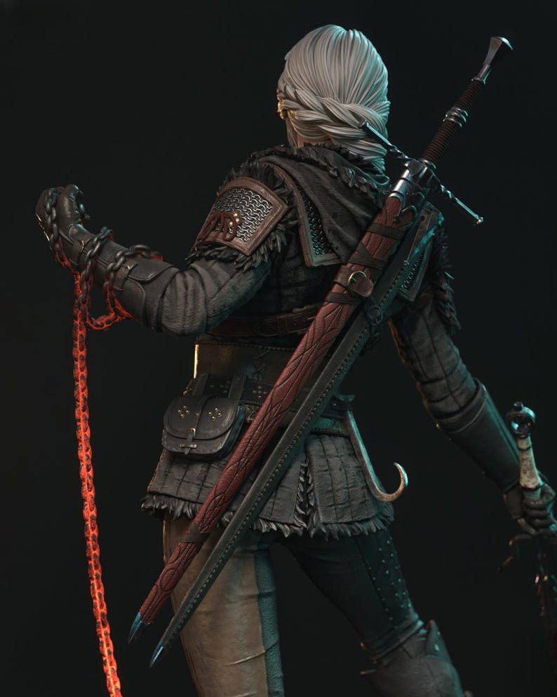 Pre-supported Witcher Ciri 3D Print Model: Battle Pose STL File - Etsy