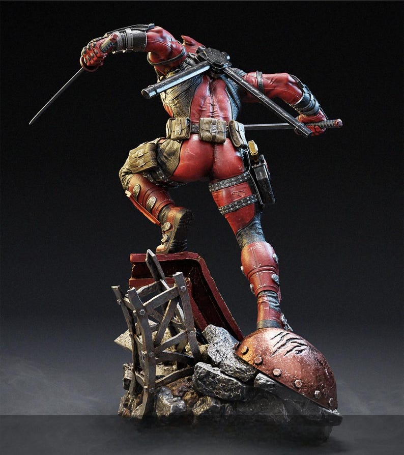 Deadpool Action Pose STL File | 3D Print Model - Etsy UK