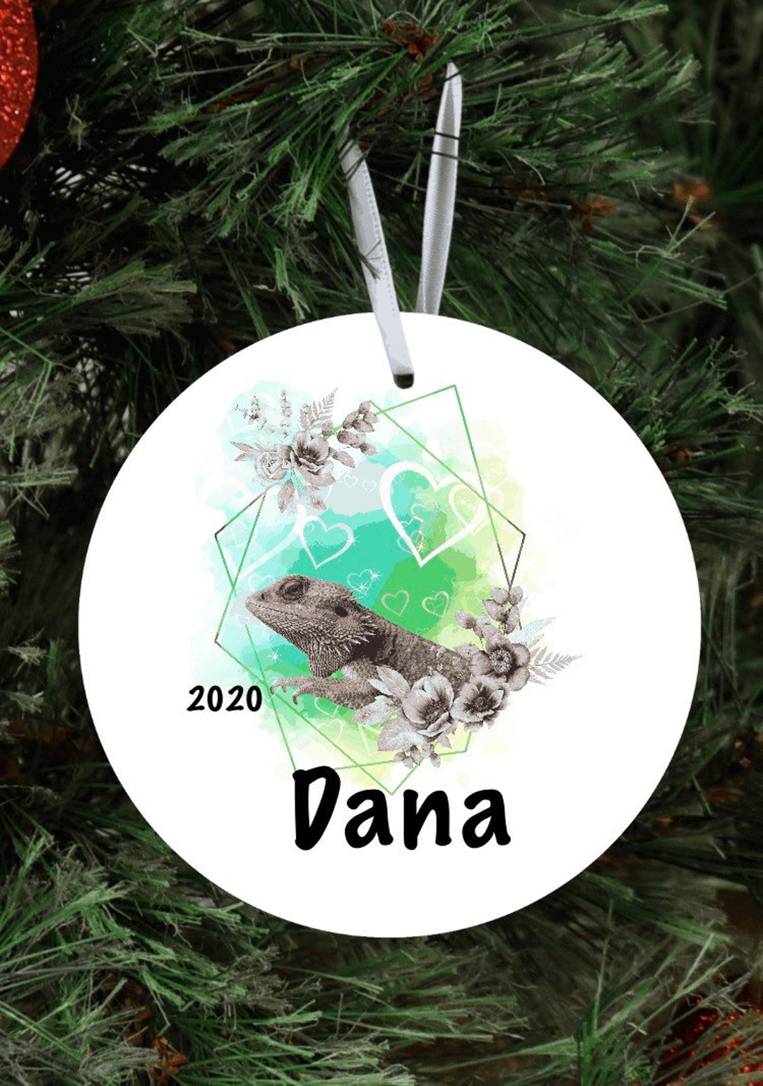 Personalized Bearded Dragon Christmas Ornament, Bearded Dragon Gift ...