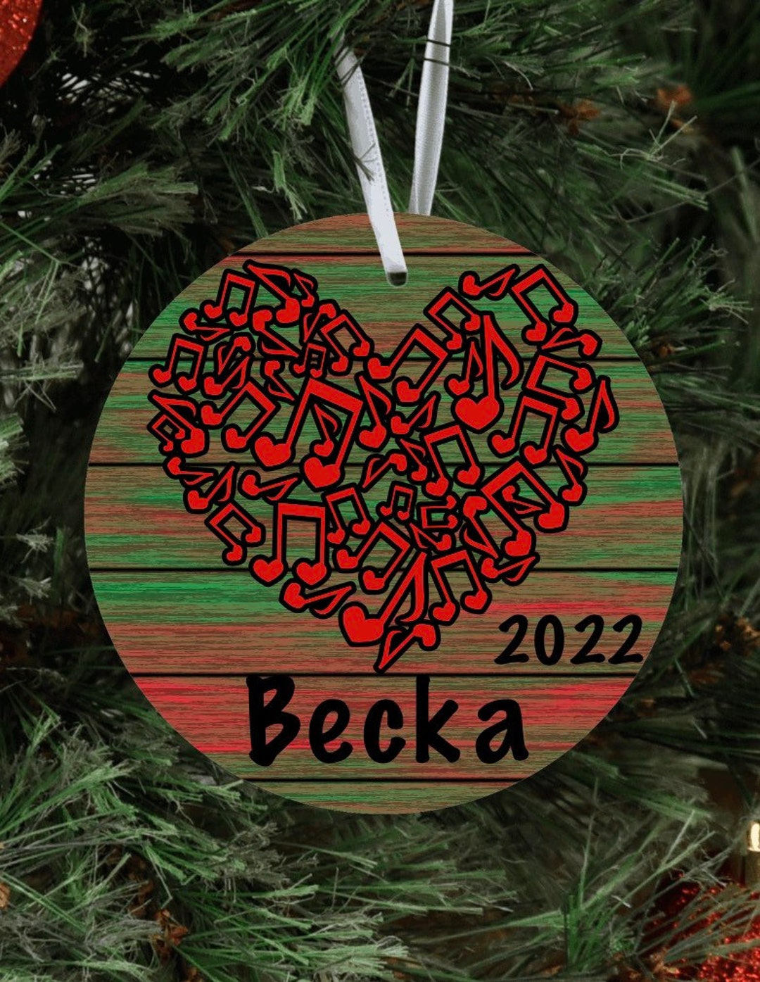 Music Christmas Ornament, Music Notes Christmas Ornament, Band ...