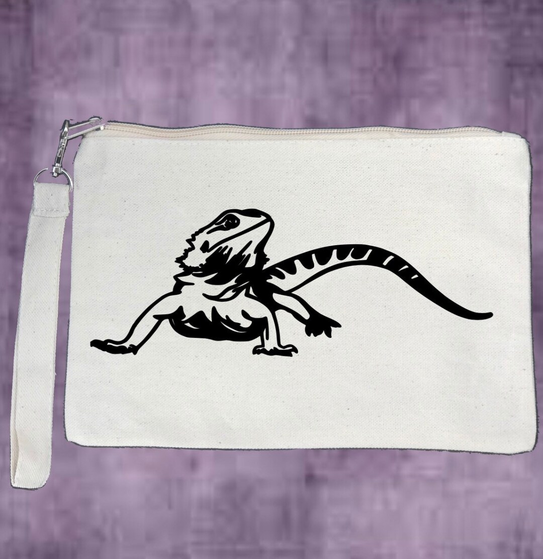 Bearded Dragon Wristlet, Wallet, Makeup Bag, Bearded Dragon Gift ...