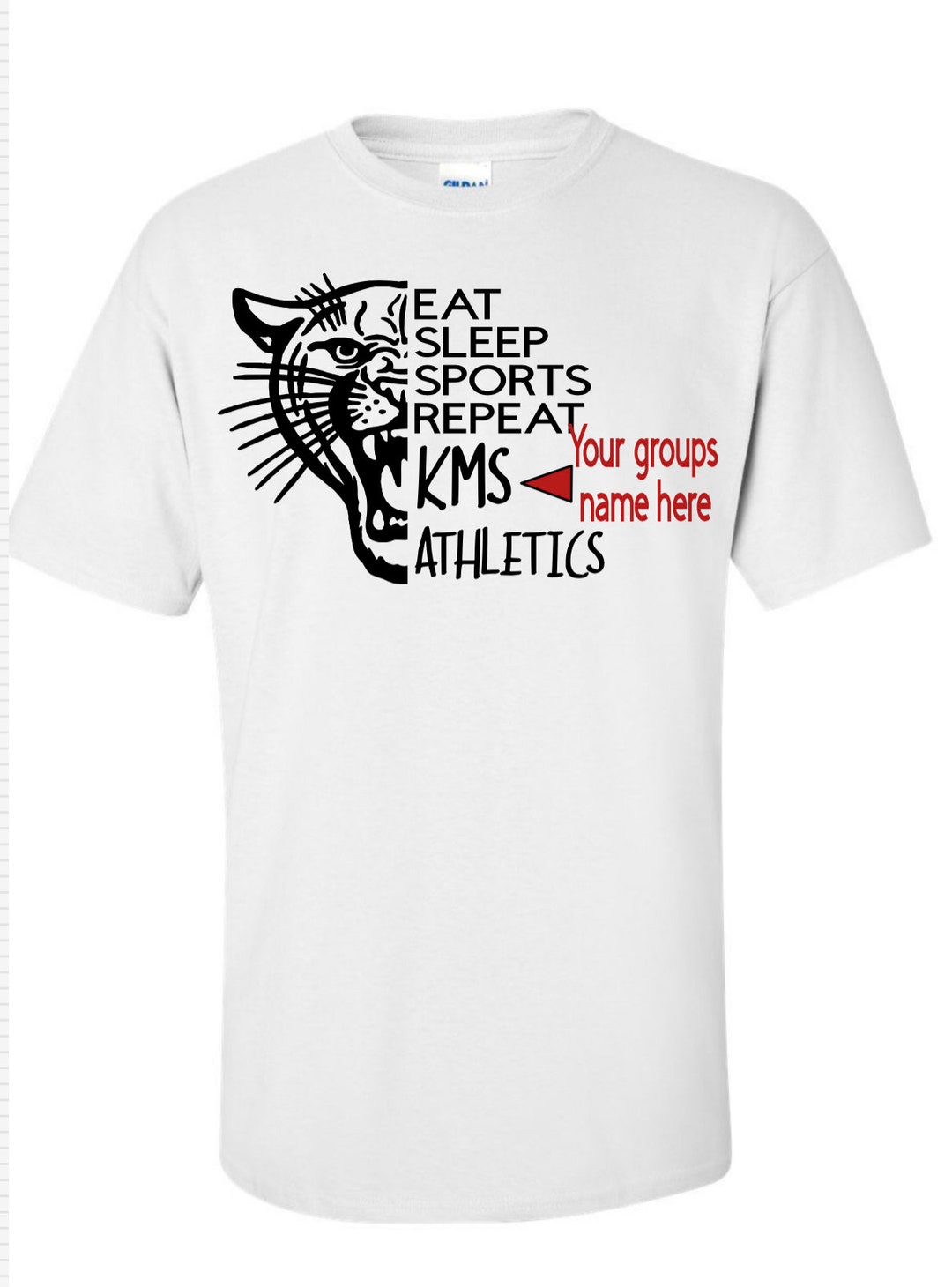Personalized School Athletics T-shirt: Team Sports Club Shirt - Etsy