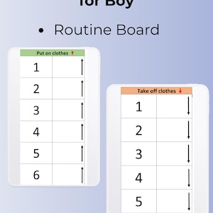 Dressing Visual Schedule for Boys, Autism & ADHD Aid (PDF Pattern) - Etsy