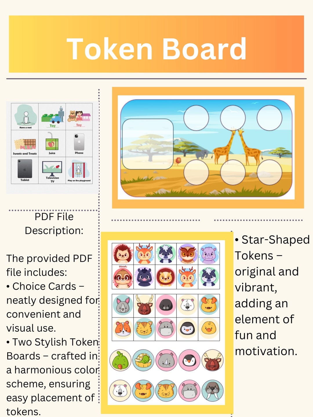 Token Board | Printable Token Board for Autism and ADHD Kids Reward ...