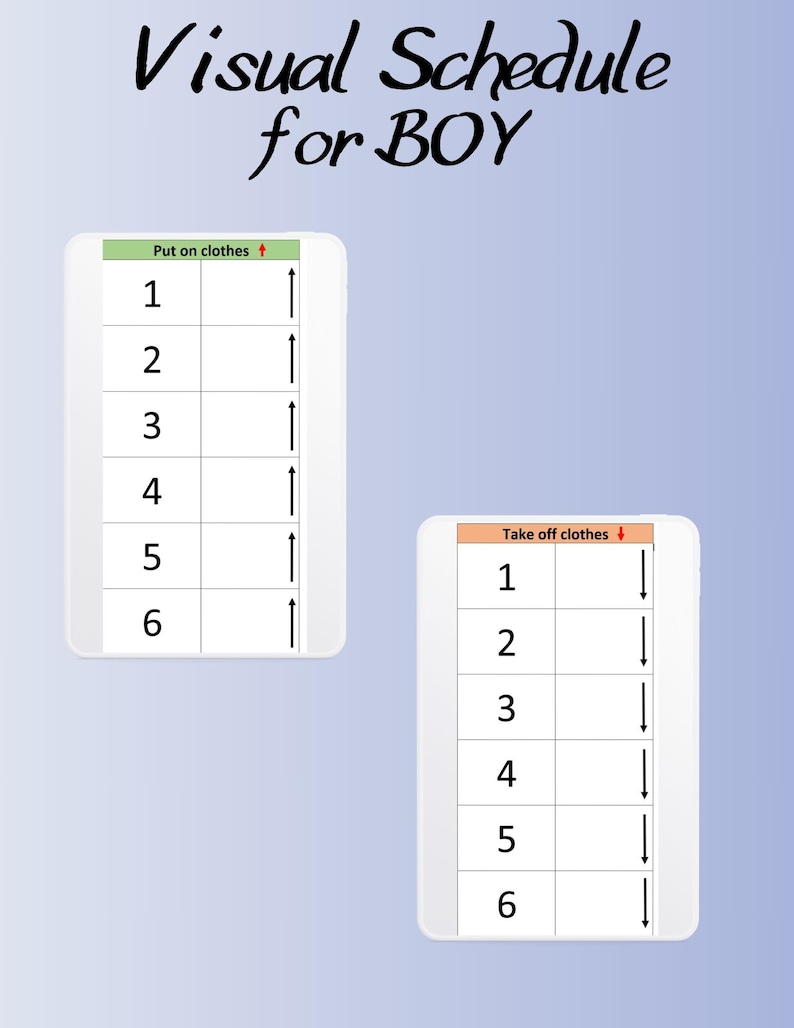 Dressing Sequence Visual Schedule Autism ADHD Visual Aid Summer and ...