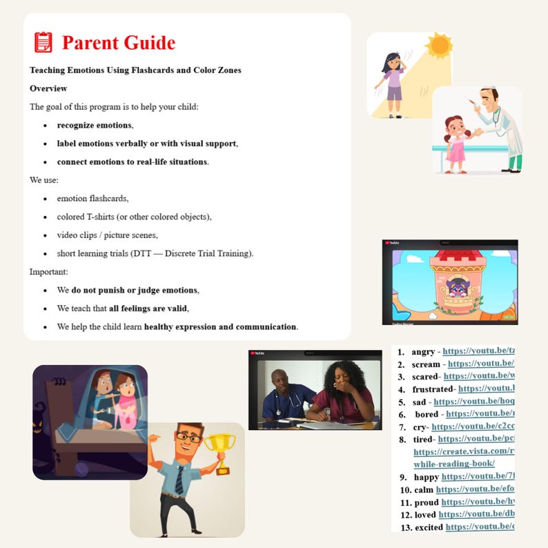 Emotion & Feelings Flashcards + ABA Teaching Protocol |autism, ADHD ...