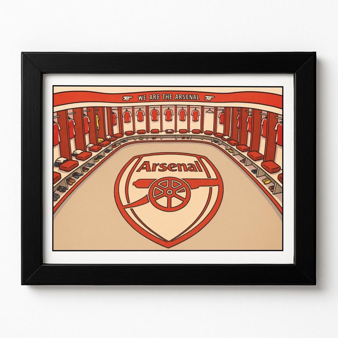 Arsenal Dressing Room | Football Poster Print Gift Wall Decor - Etsy