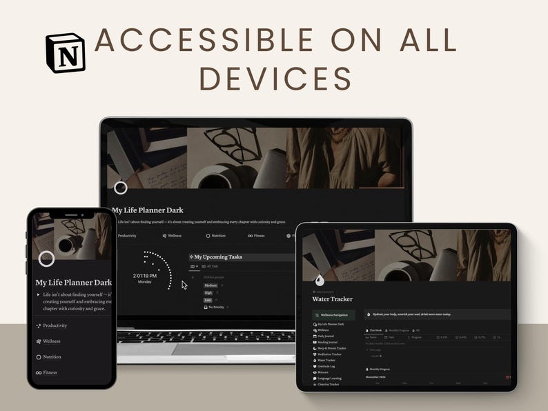 Notion Template, Planner Dark Mode, Notion Planner, Ultimate Notion ...