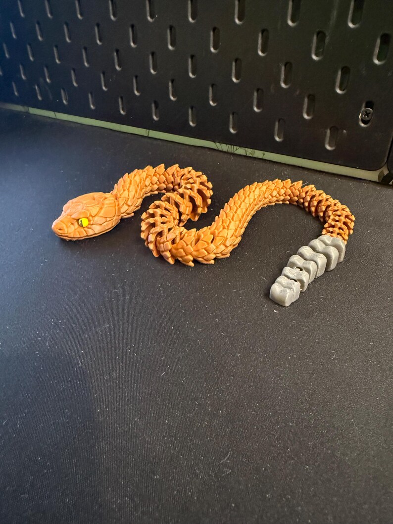 3D Printed Articulated Rattlesnake - Etsy