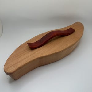 Leaf-shaped Box Handmade From Cherry Wood and a Customer Padauk Wood ...