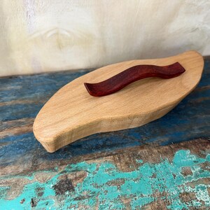Leaf-shaped Box Handmade From Cherry Wood and a Customer Padauk Wood ...