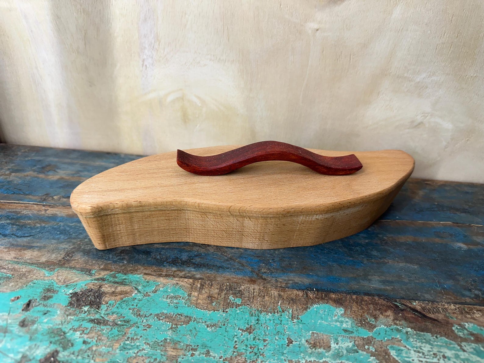 Leaf-shaped Box Handmade From Cherry Wood and a Customer Padauk Wood ...