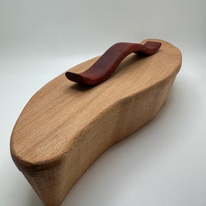 Leaf-shaped Box Handmade From Cherry Wood and a Customer Padauk Wood ...
