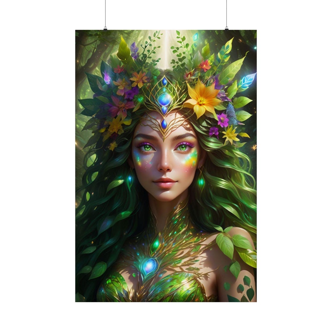 Earth Elemental Goddess Art Print - Divine Elements Collection ...
