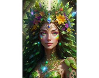 Fire Elemental Goddess Art Print - Divine Elements Collection ...