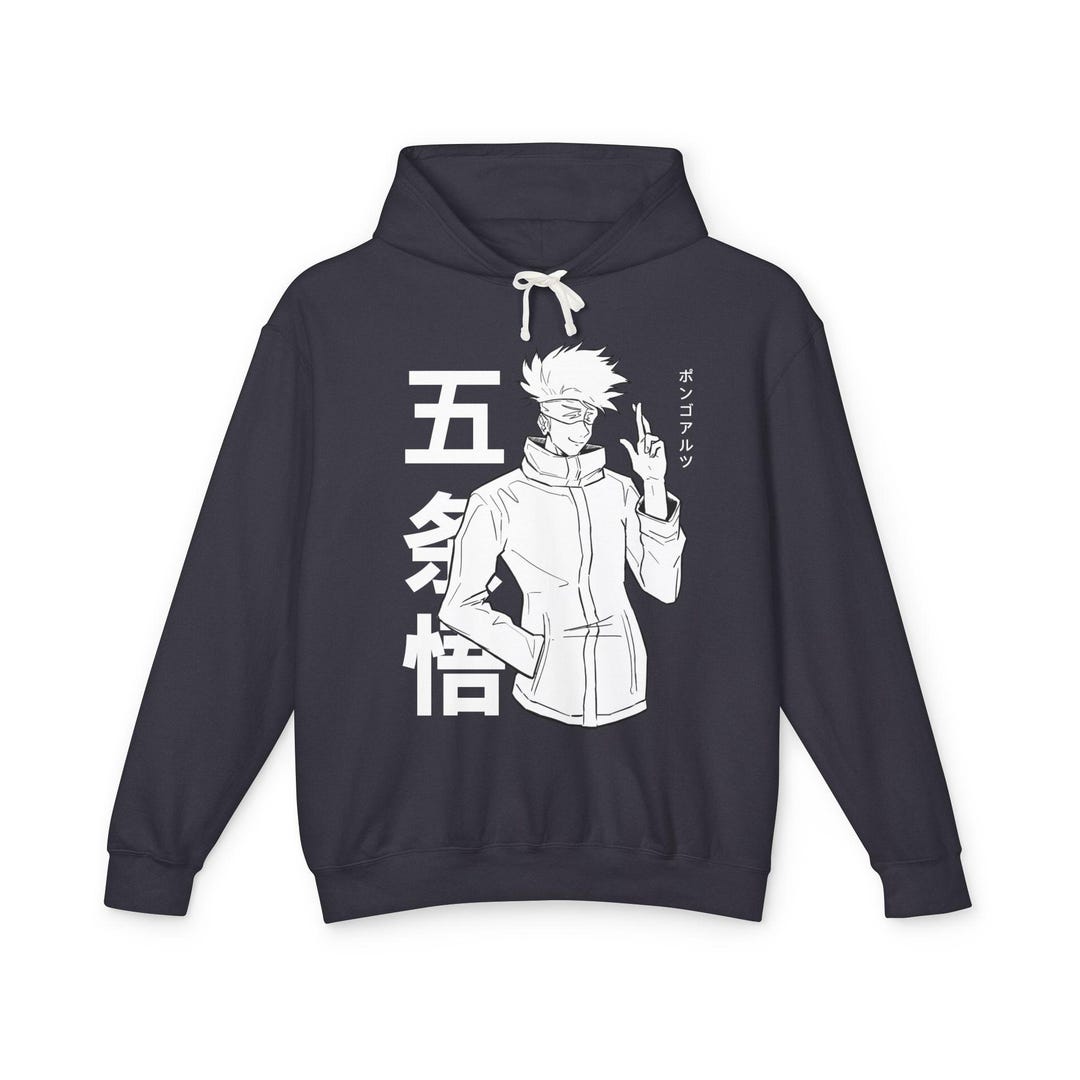 Satoru Gojo Anime Fan Art Hoodie, Unisex Lightweight Hooded Sweatshirt ...