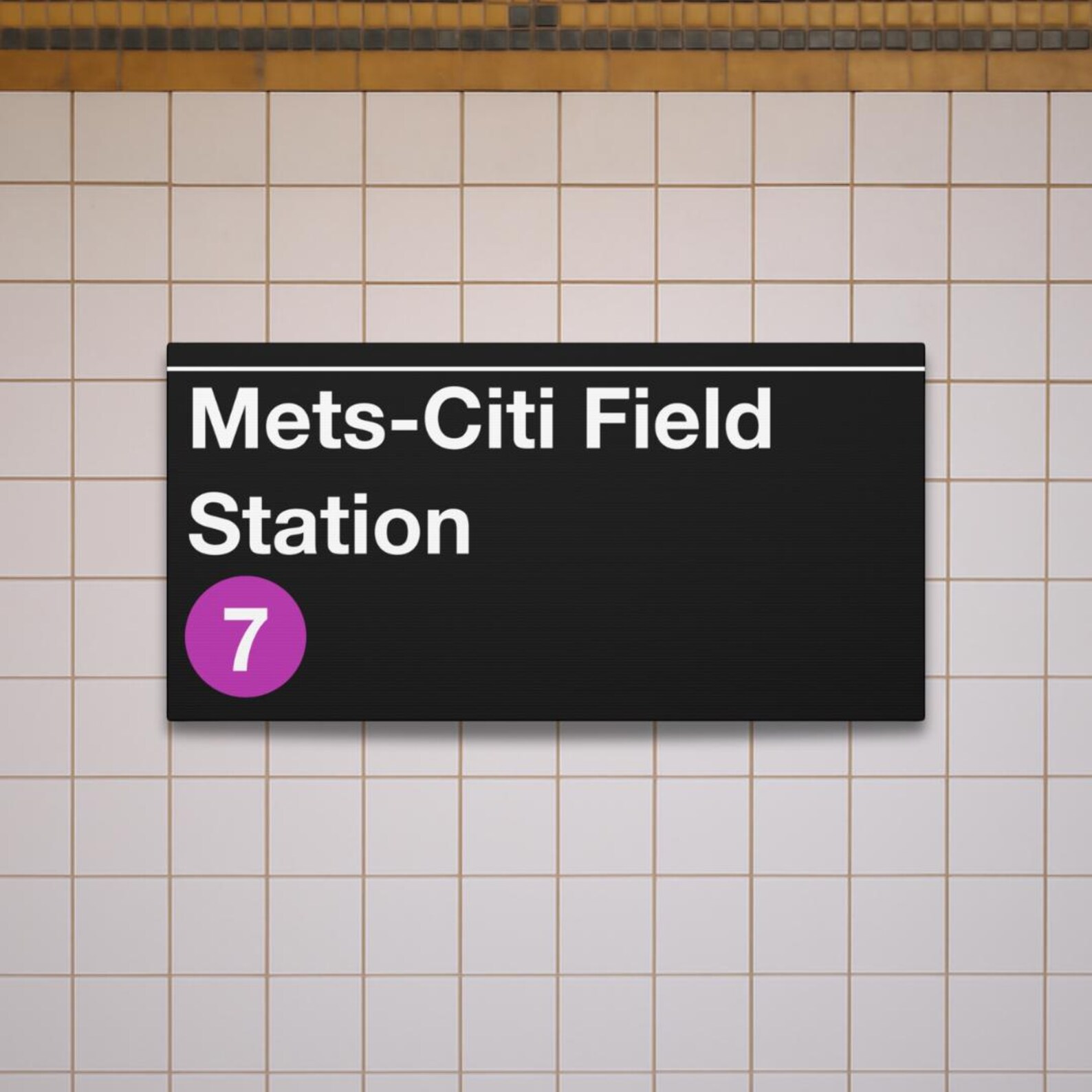 Mets-citi Field Station Subway Sign - 7 Train - Matte Canvas New York ...