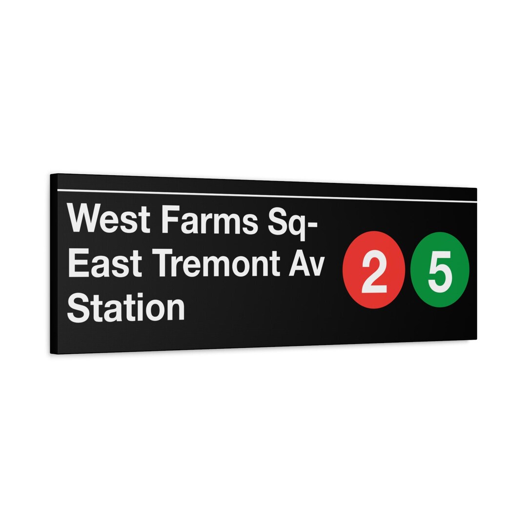 West Farms Sq - East Tremont Av Station Subway Entrance Sign - 2/5 ...