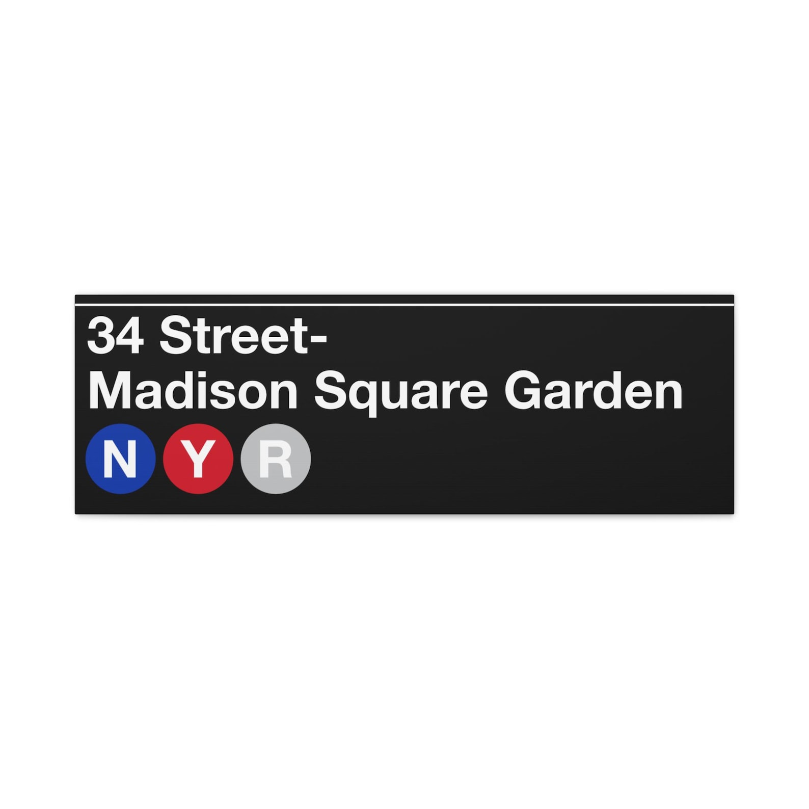 New York Rangers Madison Square Garden Subway Station Sign - 12" X 36 ...