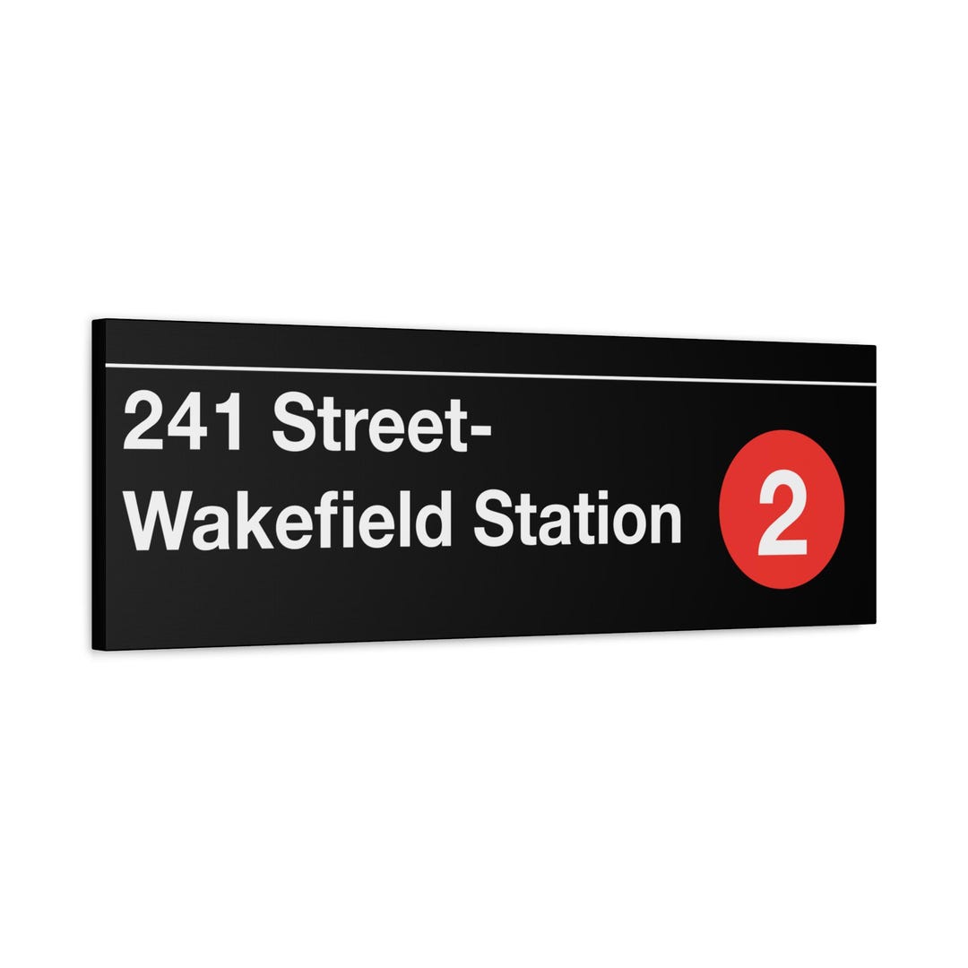 New Lots Av Station Subway Entrance Sign - 2 Train, 12" X 36" Matte ...