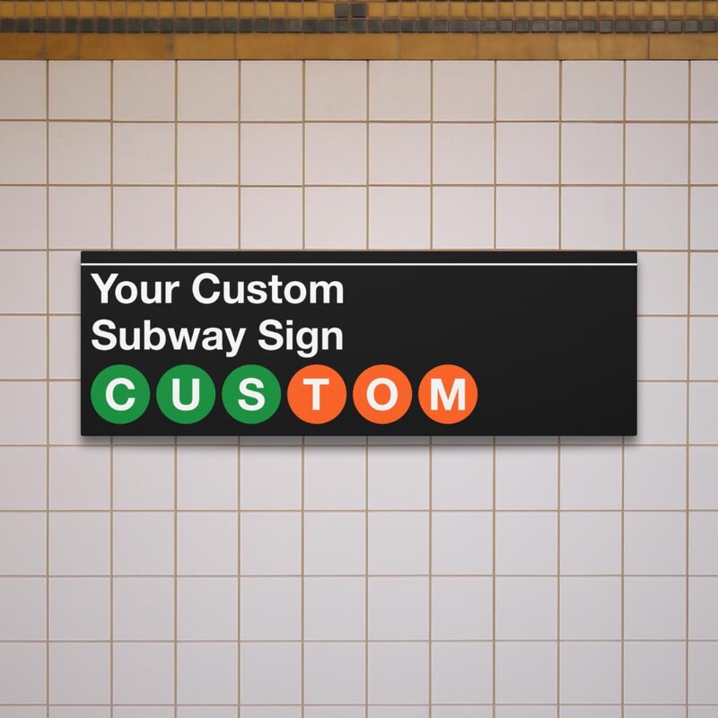 Custom Subway Sign - Etsy