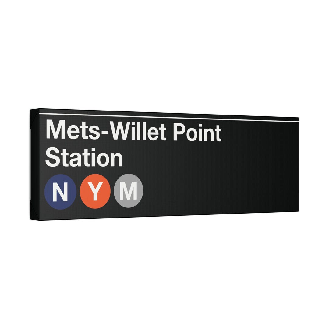 Mets-willet Point Subway Station | Canvas Subway Entrance Sign | New ...