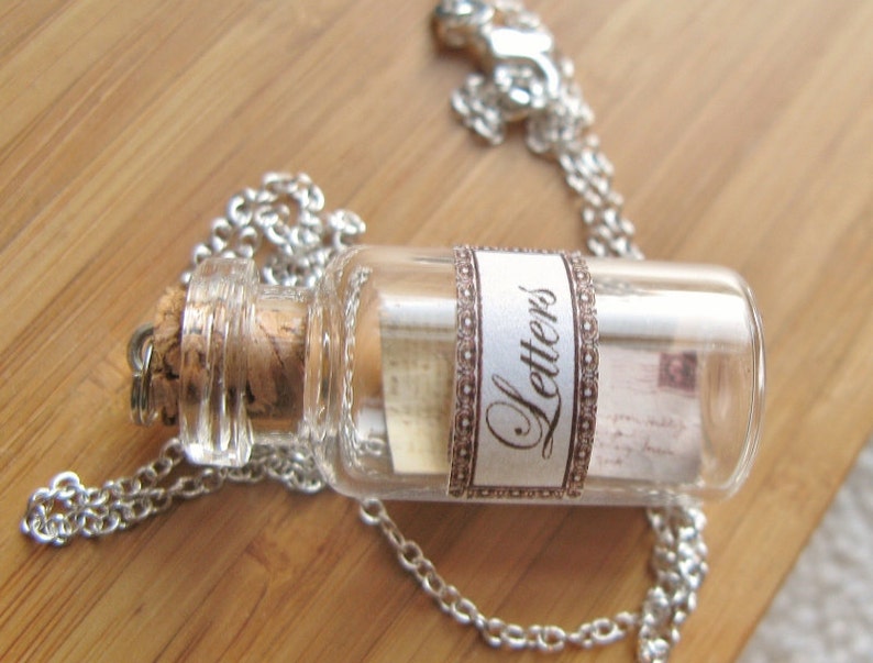 Love Letters Necklace Nostalgic Miniature Jar Necklace - Etsy