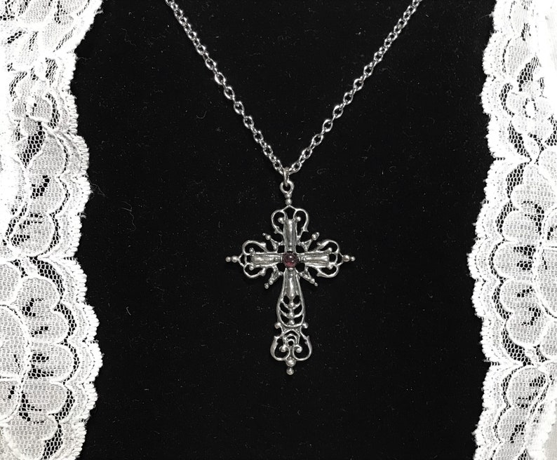 Large Cross Necklace Holy Necklace Sterling Cross Bride | Etsy