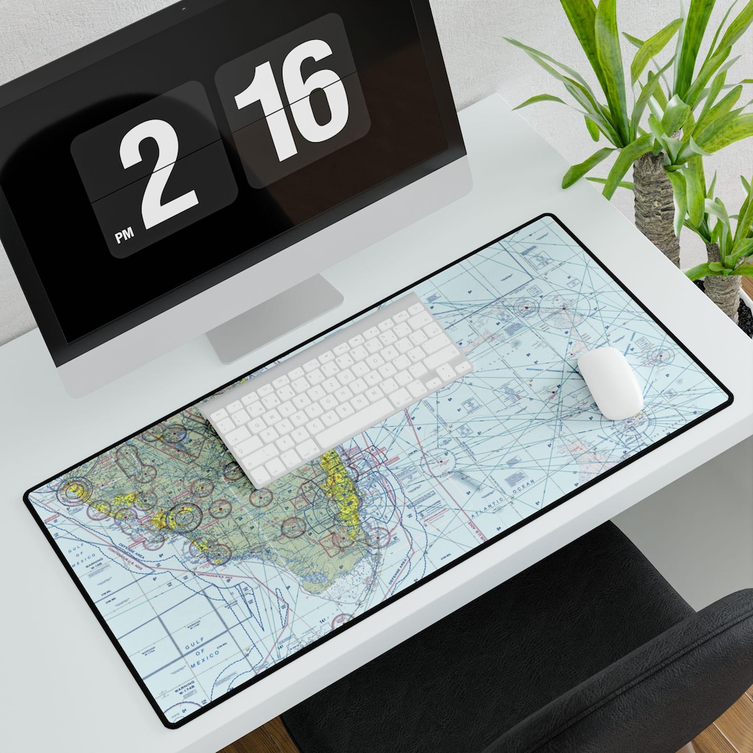 VFR Sectional Chart - Miami - Desk Mouse Pad, Perfect for Avgeeks ...
