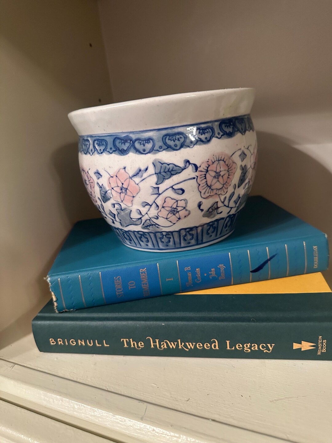 Vintage Pink & Blue Fishbowl Planter - Etsy