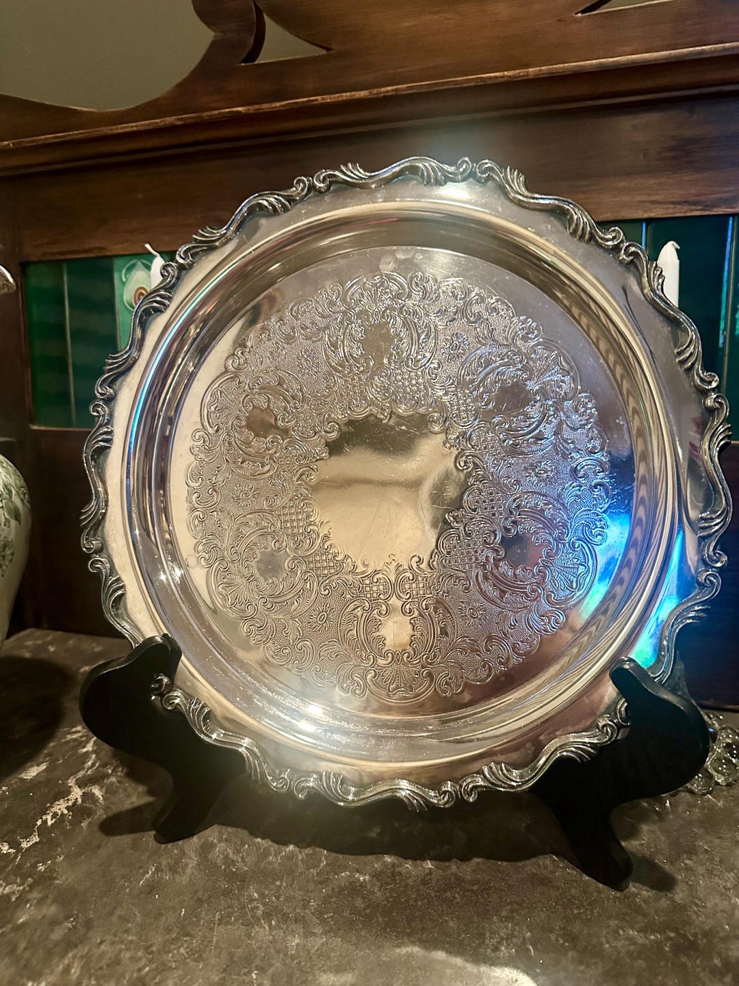Vintage Oneida Silverplate 12 Georgian Scroll Style Tray - Etsy