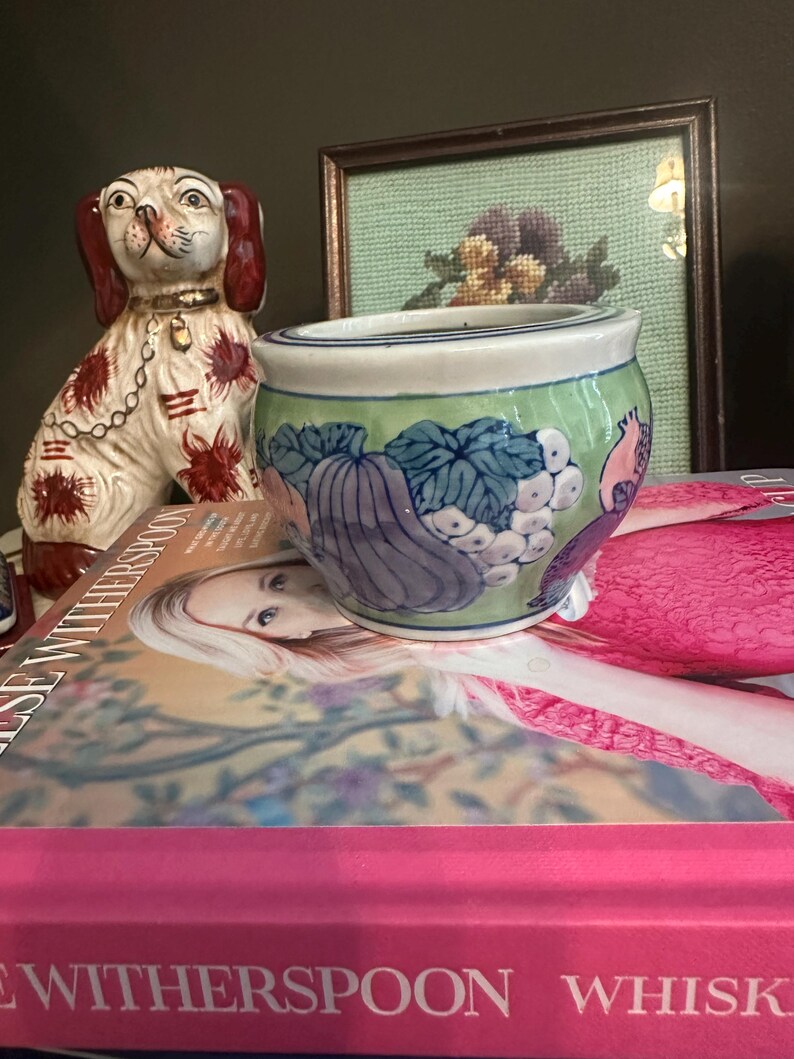 Petite Green Chinoiserie Fishbowl Planter - Etsy