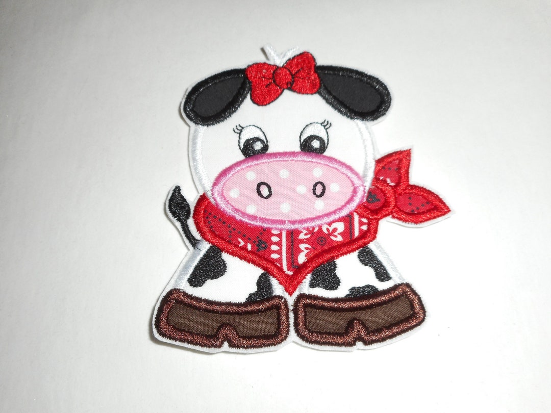 Cow- Ready to Ship Patch- Birthday-girl -farm- Barn- Farm Animal- Iron ...