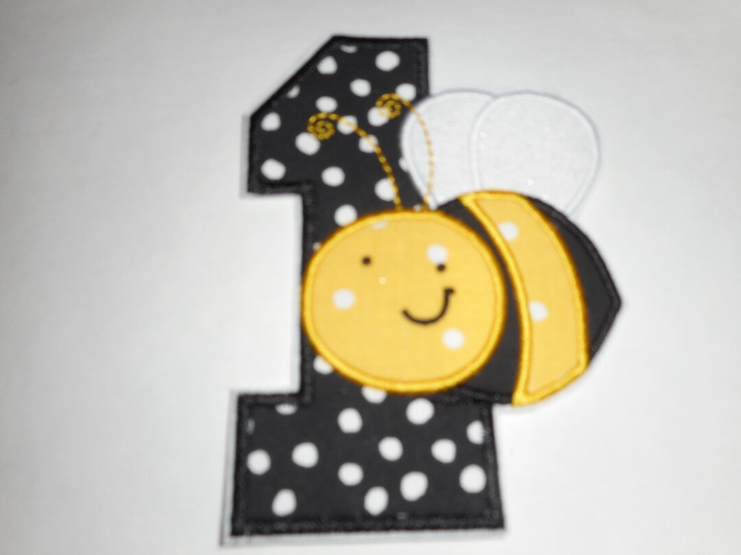 Birthday- Bee- Bumble Bee- Ready to Ship Patch- Iron on Patch- Patch ...