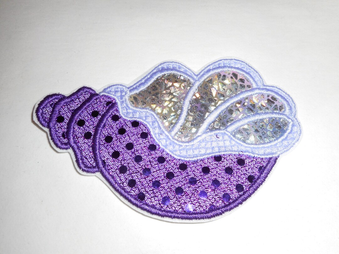 Conch Shell- Ready to Ship Patch- Applique- Shell- Clam Shell- Iron On ...