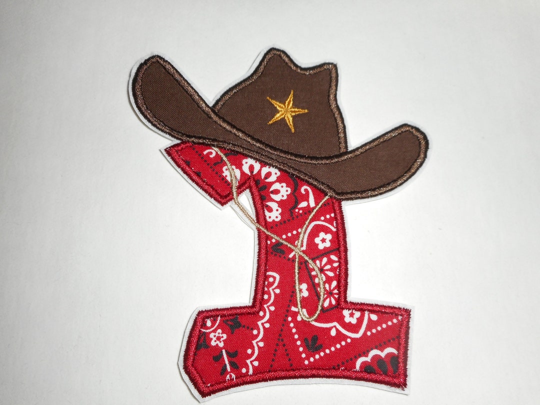 Birthday- Cowboy-cowboy Number 1 -banner- Iron On- Applique - Free ...