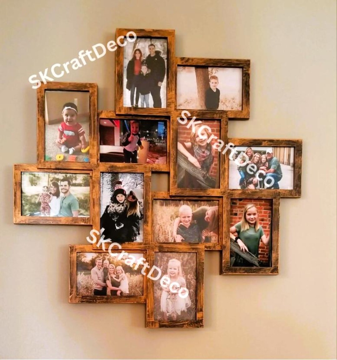 Set of 12 Wooden Picture Collage Frame | Family Photo Frame | Photo ...