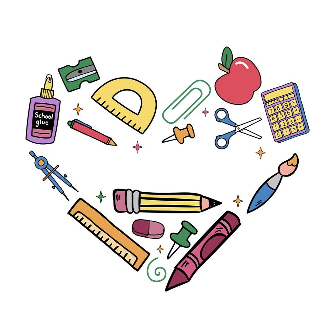 School Supplies Png Digital Files, Teacher Elementary Png, Classroom ...