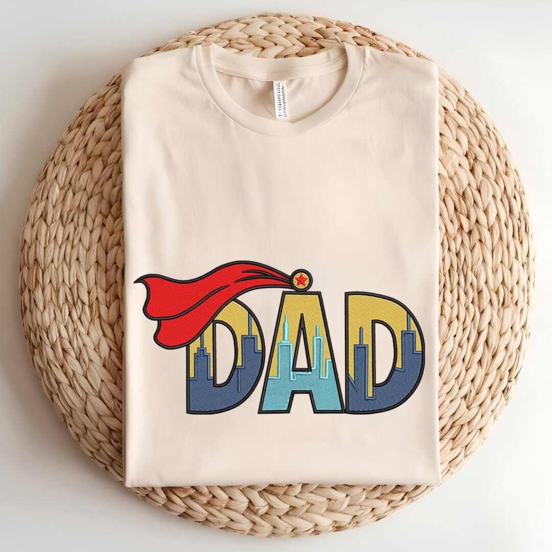 Super Dad Embroidery Designs, Dad Machine Embroidery Design, Superhero ...