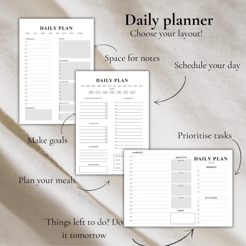 Minimalistic Printable Planner - Etsy