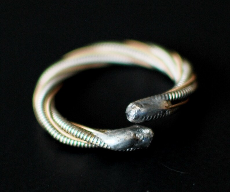 Adjustable Guitar String Ring Two Strings Twisted Together | Etsy