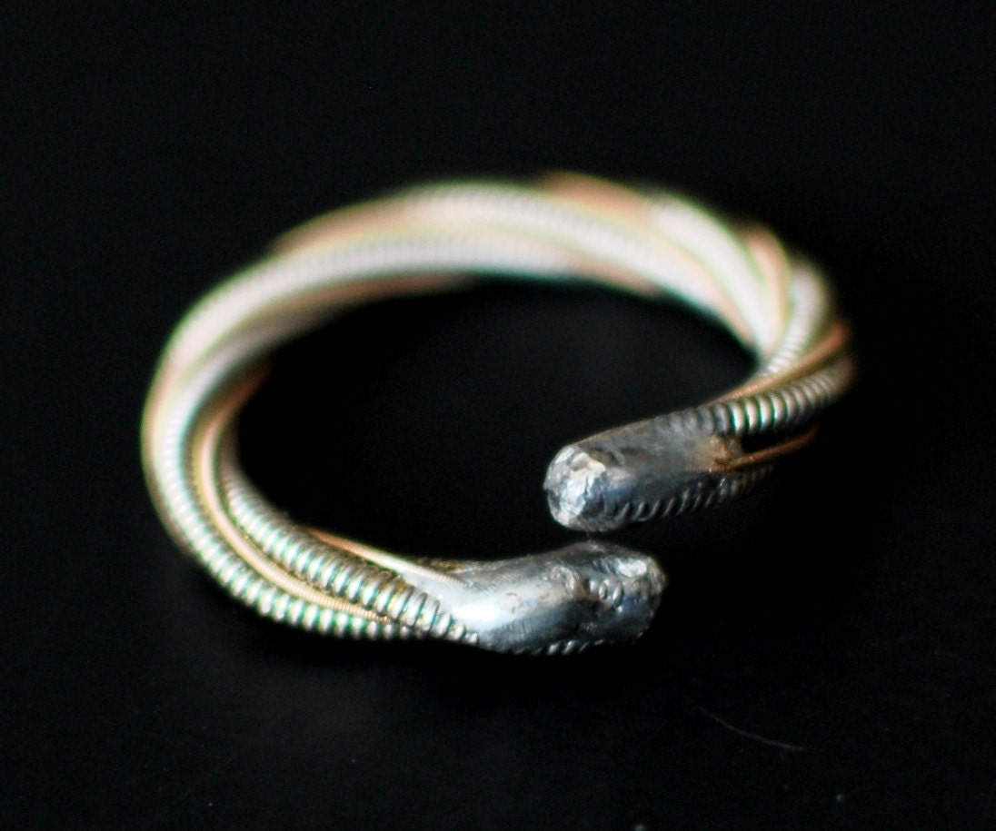 Adjustable Guitar String Ring Two Strings Twisted Together | Etsy